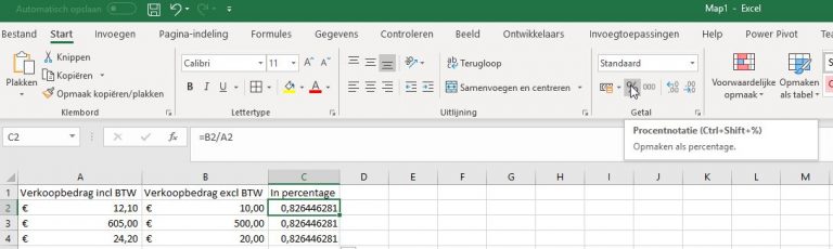 Percentage berekenen in Excel | Zo bereken je een % van een cel