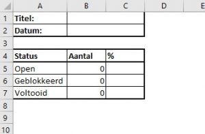 Actielijst maken | Zelf een bestand maken | Excelweb